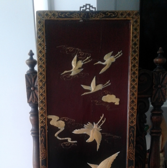 Wall Decor | Vintage Asian Shell Lacquer Wall Panel | Poshmark